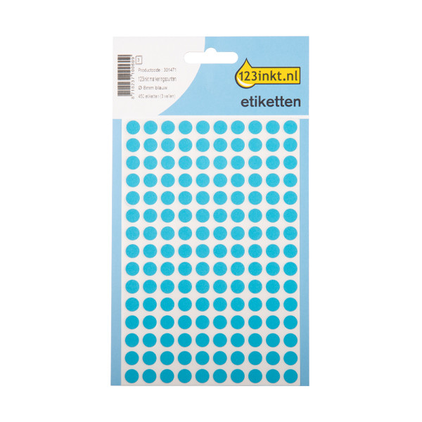 Avery PSA08B light blue marking dots, Ø 8mm (490 labels) Avery 123ink.ie