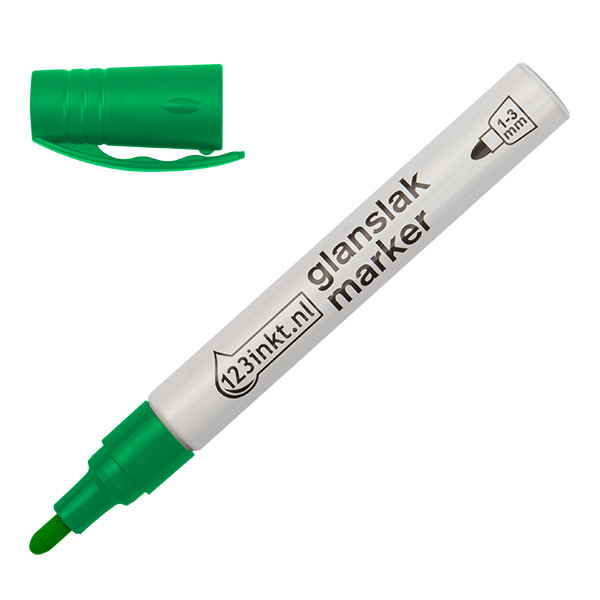123ink green gloss paint marker (1mm - 3mm round) 123inkt 123ink.ie