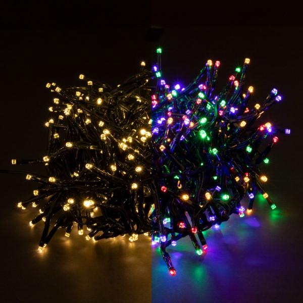 384 LED cluster lights | multicolour & warm white | remote control | 6m ...