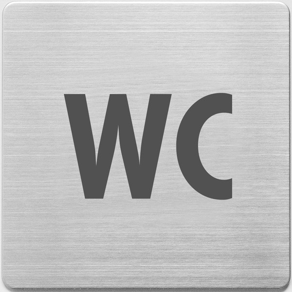 Alco stainless steel WC sign, 90mm x 90mm Alco 123ink.ie