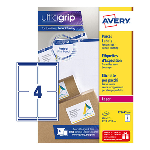Avery Shipping Labels L7169-100, 139mm x 99.1mm (400 labels) Avery ...