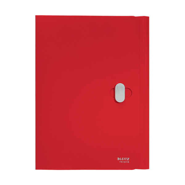 Leitz Recycle red A4 plastic 3-flap folder with closure (10-pack) Leitz ...
