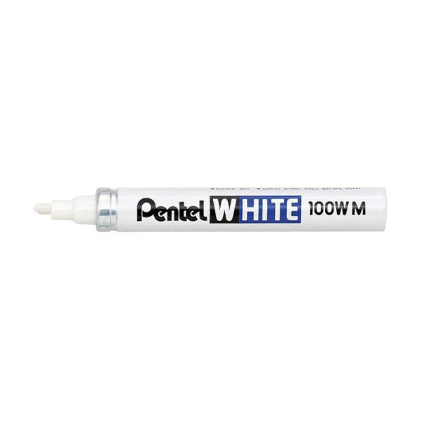 Pentel X100W white industrial paint marker (3.9mm round) Pentel 123ink.ie