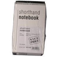 White Box Spiral Shorthand Notebook 150 sheets, 203mm x 127mm (10-pack ...